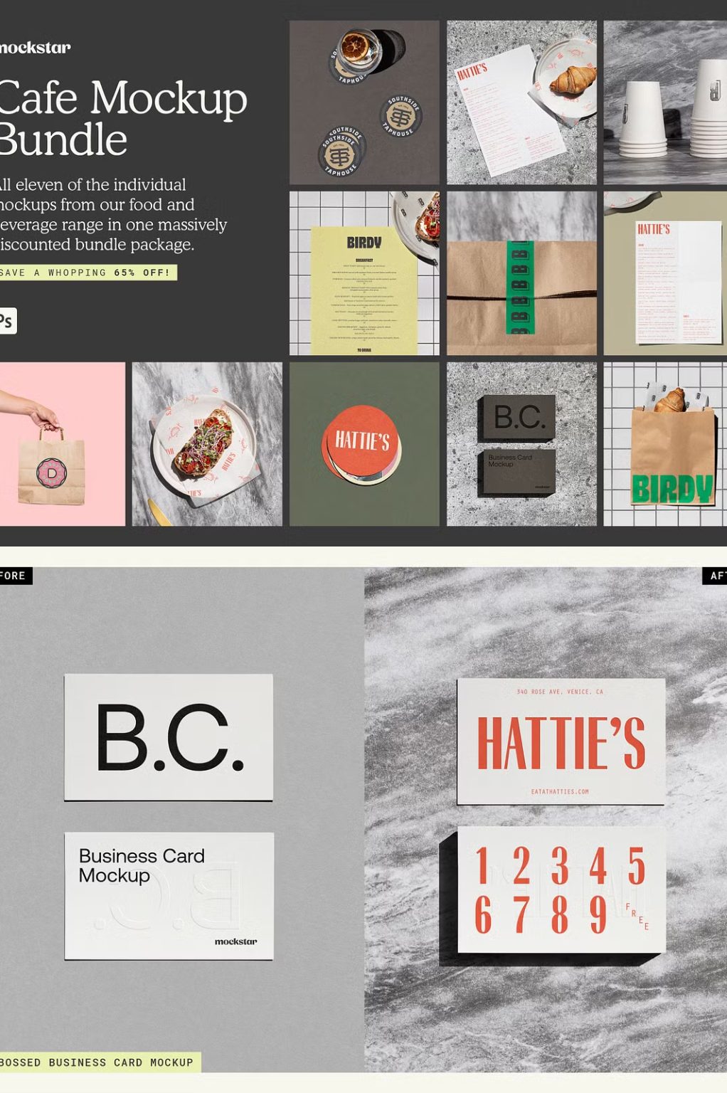 Cafe Mockup BUNDLE - The Danny - Mockup Design Resources