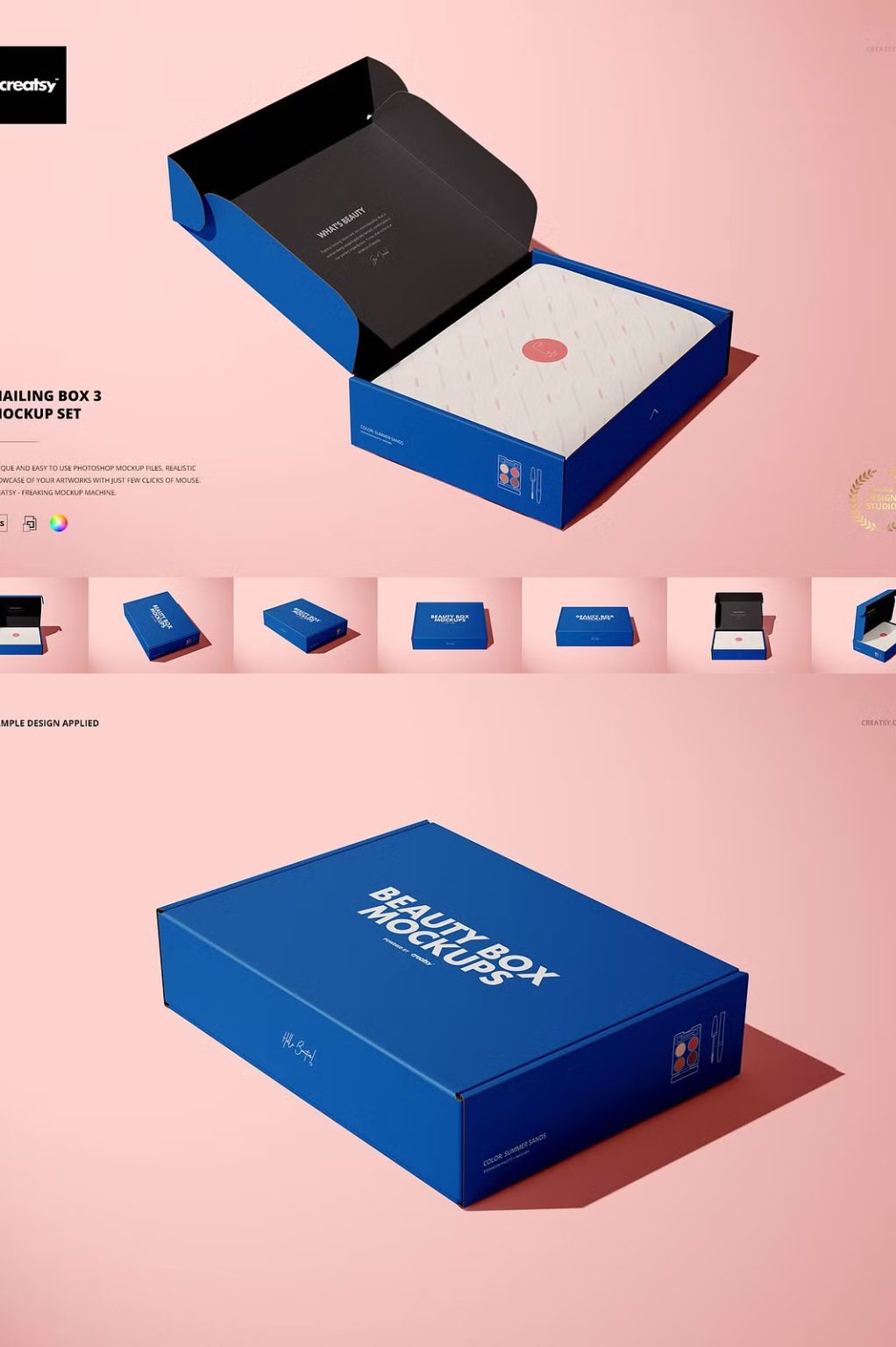 Mailing Box 3 Mockup Set - The Danny - Mockup Design Resources