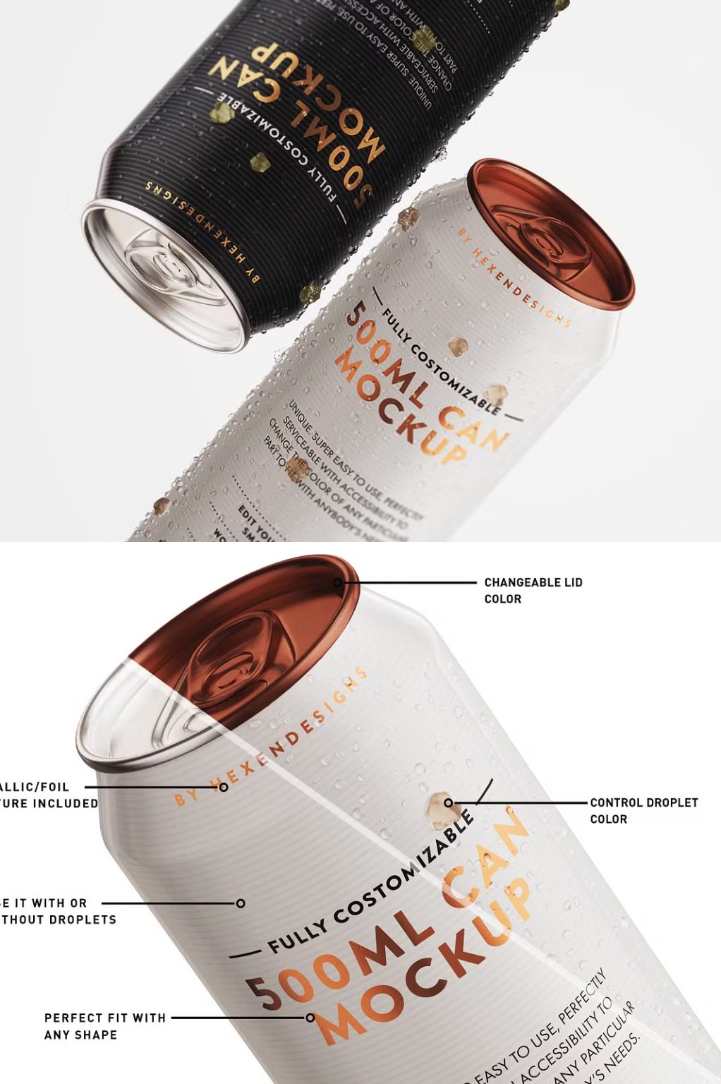 500ML CAN MOCKUP - The Danny - Mockup Design Resources