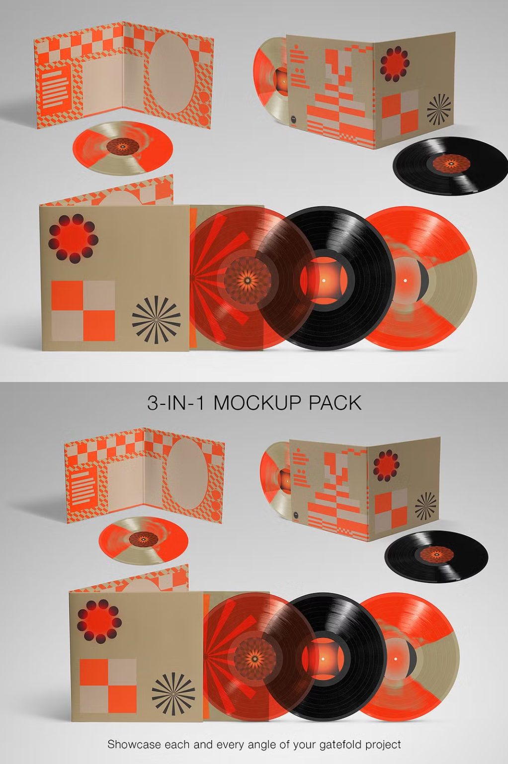 Gatefold Vinyl Mockup Pack - The Danny - Mockup Design Resources