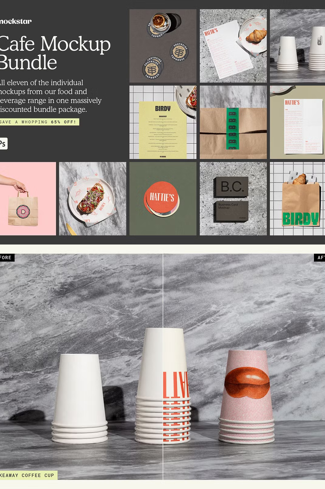 Cafe Mockup BUNDLE - The Danny - Mockup Design Resources
