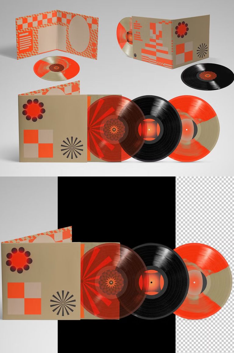 Gatefold Vinyl Mockup Pack - The Danny - Mockup Design Resources