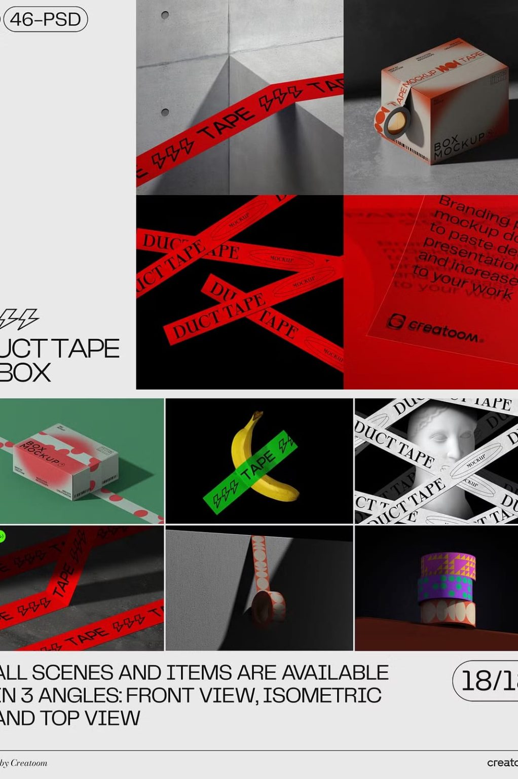 Duct Tape & Box Mockups - The Danny - Mockup Design Resources