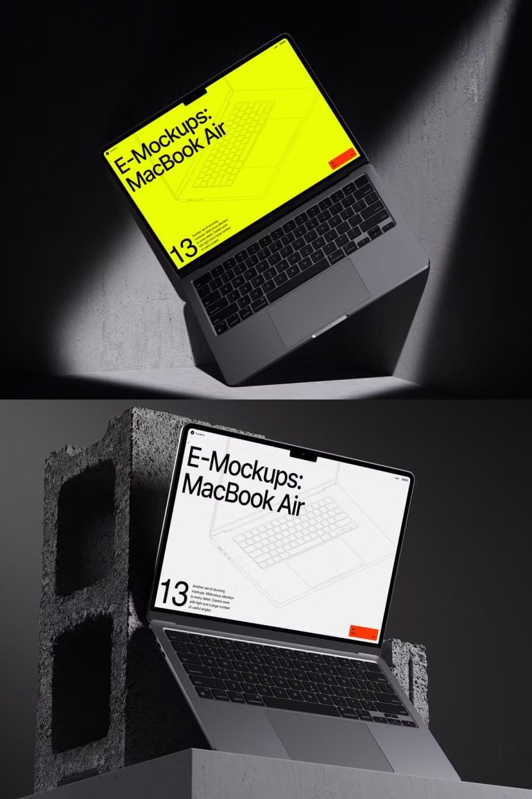 E-Mockups: MacBook Air - The Danny - Mockup Design Resources
