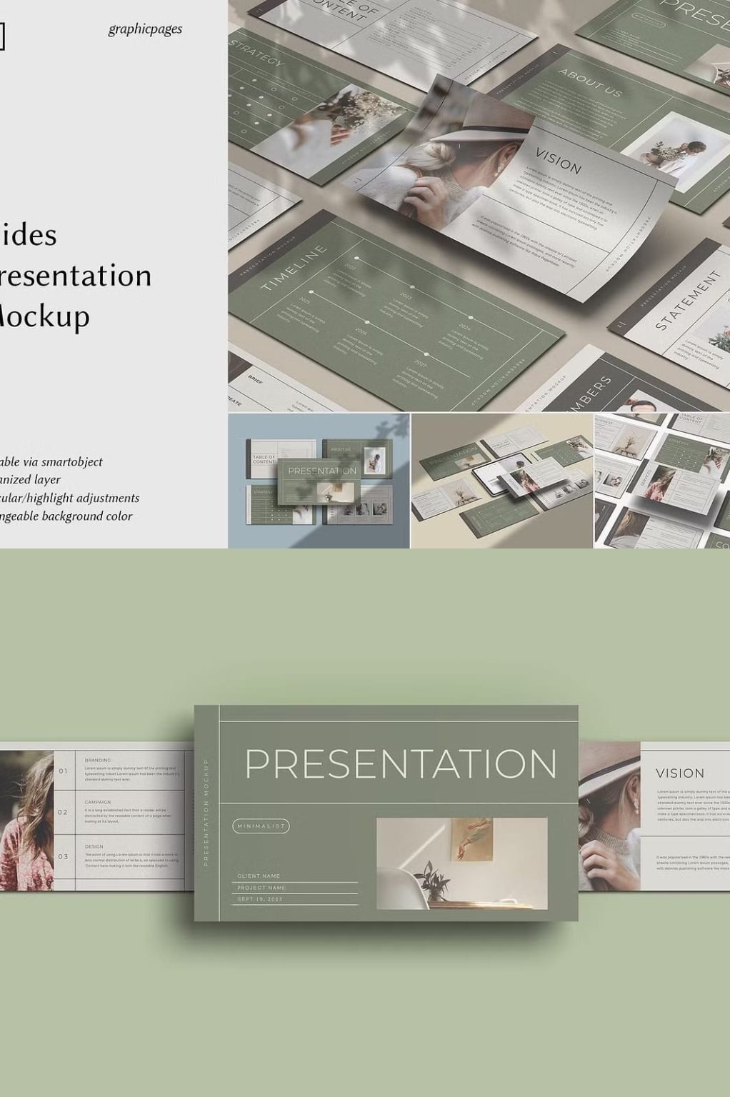 Slides Presentation Mockup - The Danny - Mockup Design Resources