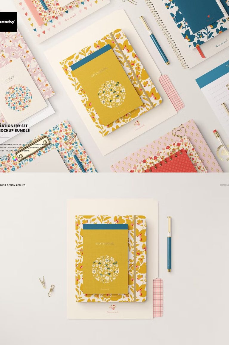Stationery Set Mockup Bundle - The Danny - Mockup Design Resources