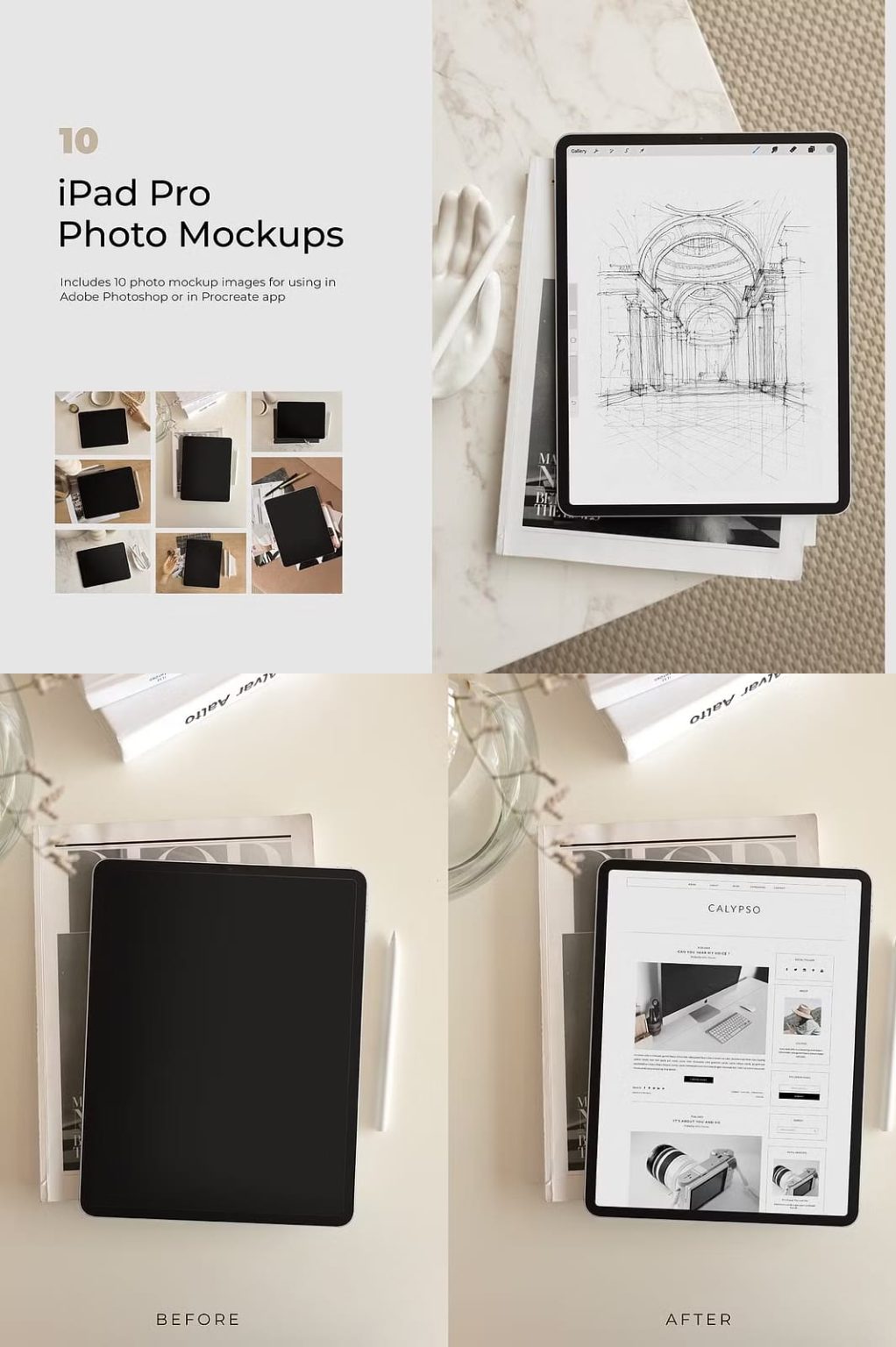 iPad Pro Photo Mockups - The Danny - Mockup Design Resources