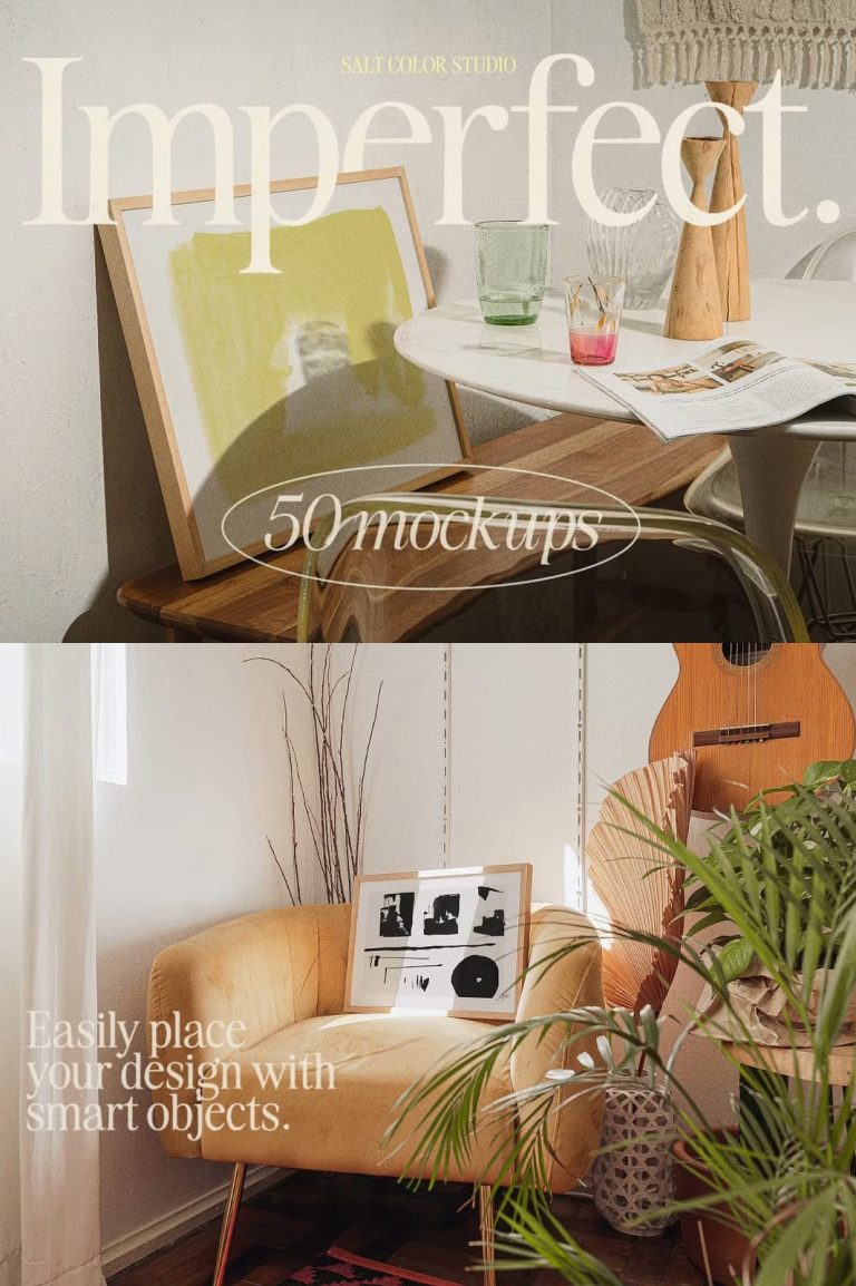 Imperfect Interior Frame Mockup Set - The Danny - Mockup Design Resources