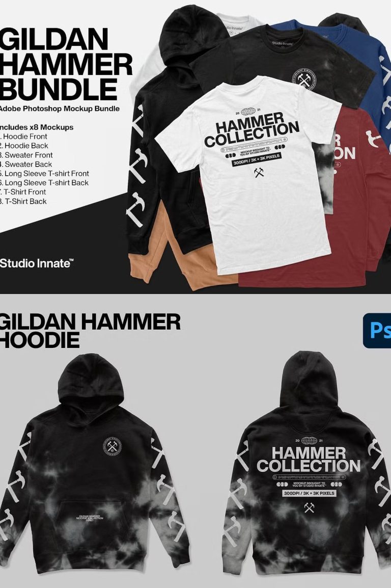 Hammer Mockup Collection - The Danny - Mockup Design Resources
