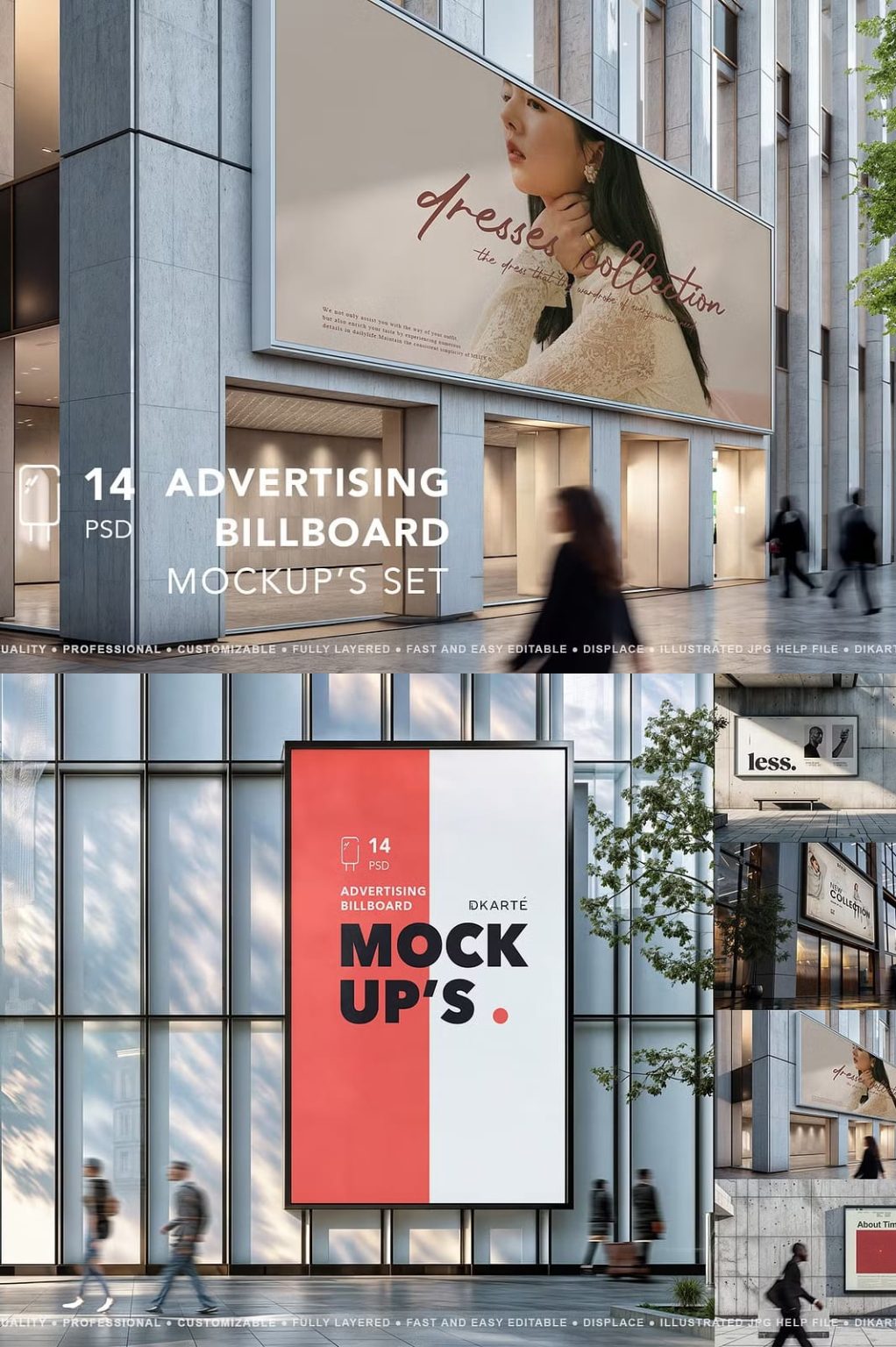 Advertising Wall Poster Mockups - The Danny - Mockup Design Resources