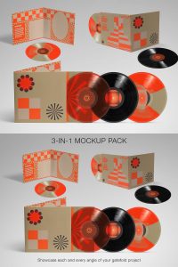 Gatefold Vinyl Mockup Pack - The Danny - Mockup Design Resources