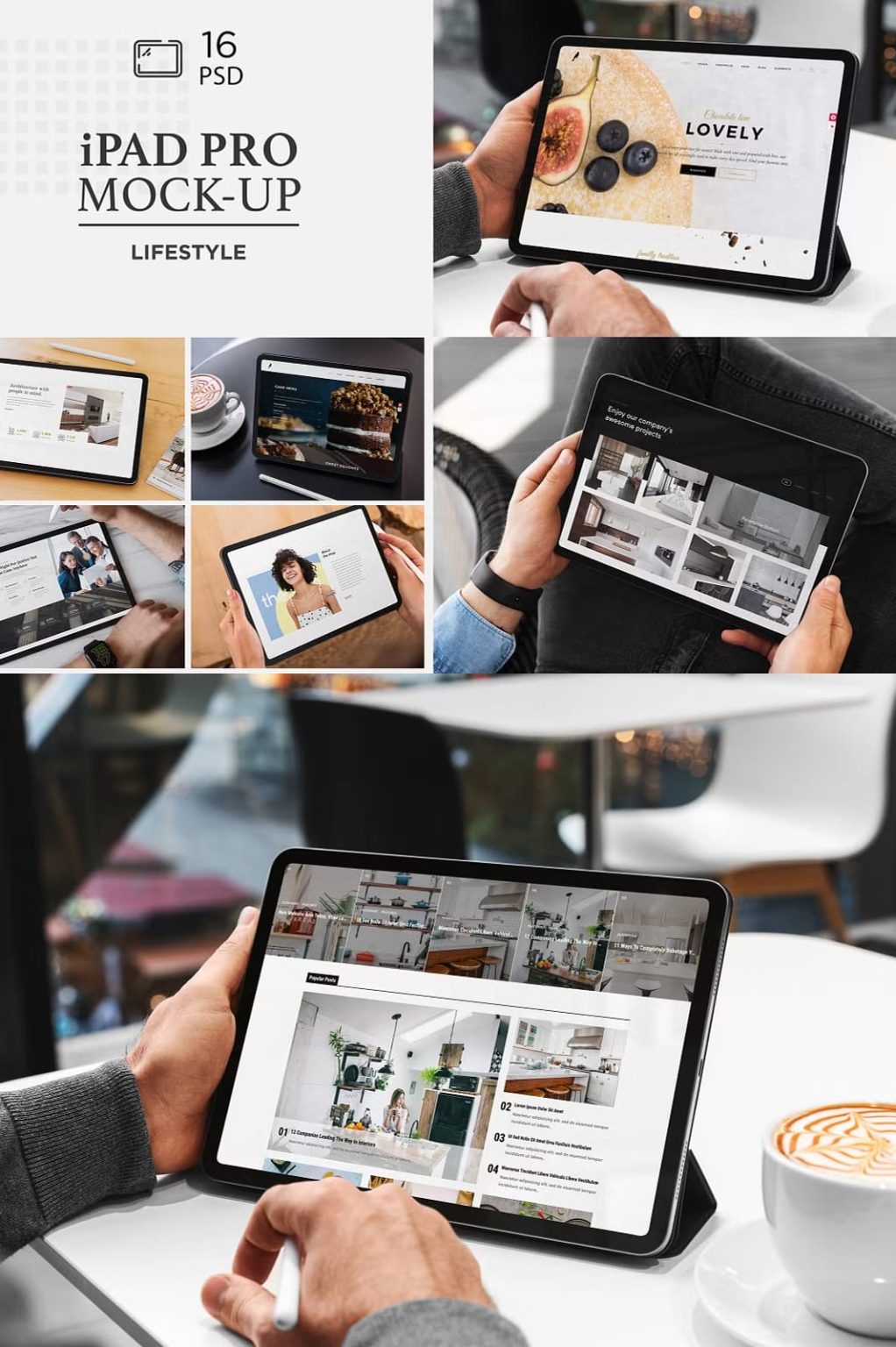 iPad Pro Responsive Mock-Up - The Danny - Mockup Design Resources