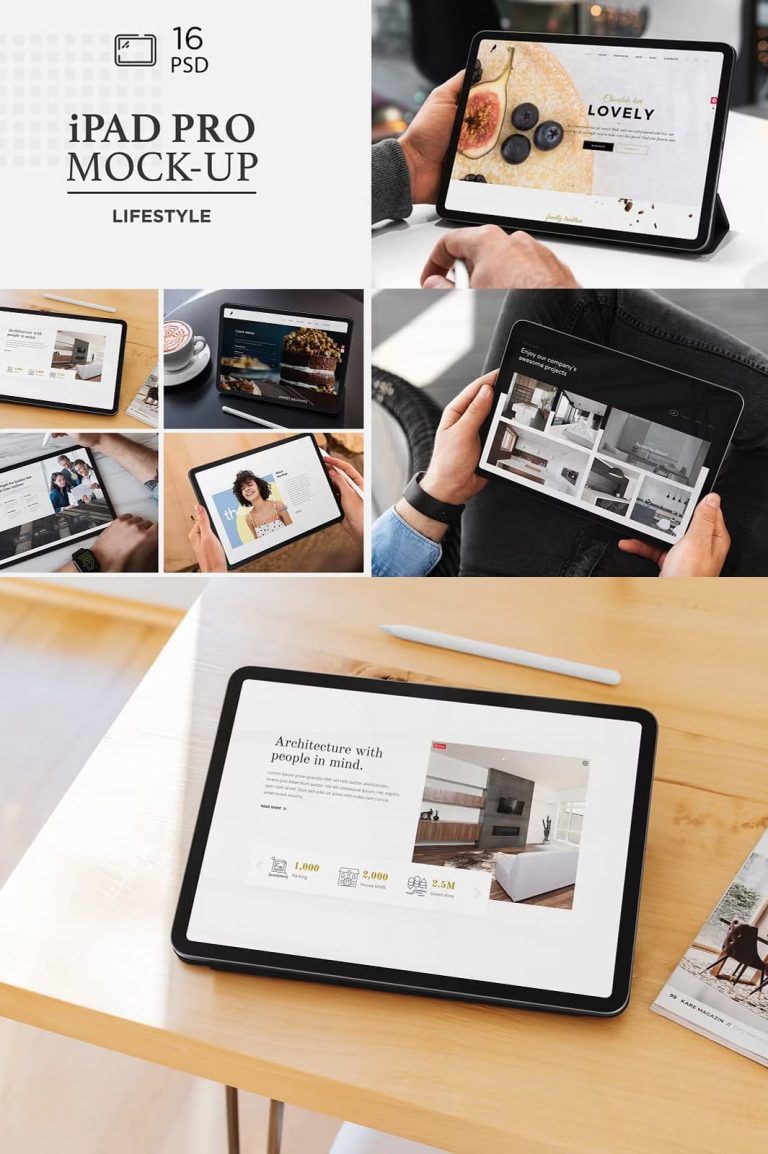 iPad Pro Responsive Mock-Up - The Danny - Mockup Design Resources