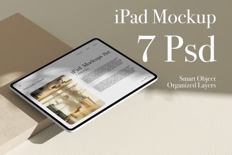 iPad Mockup 7 Psd Files - The Danny - Mockup Design Resources