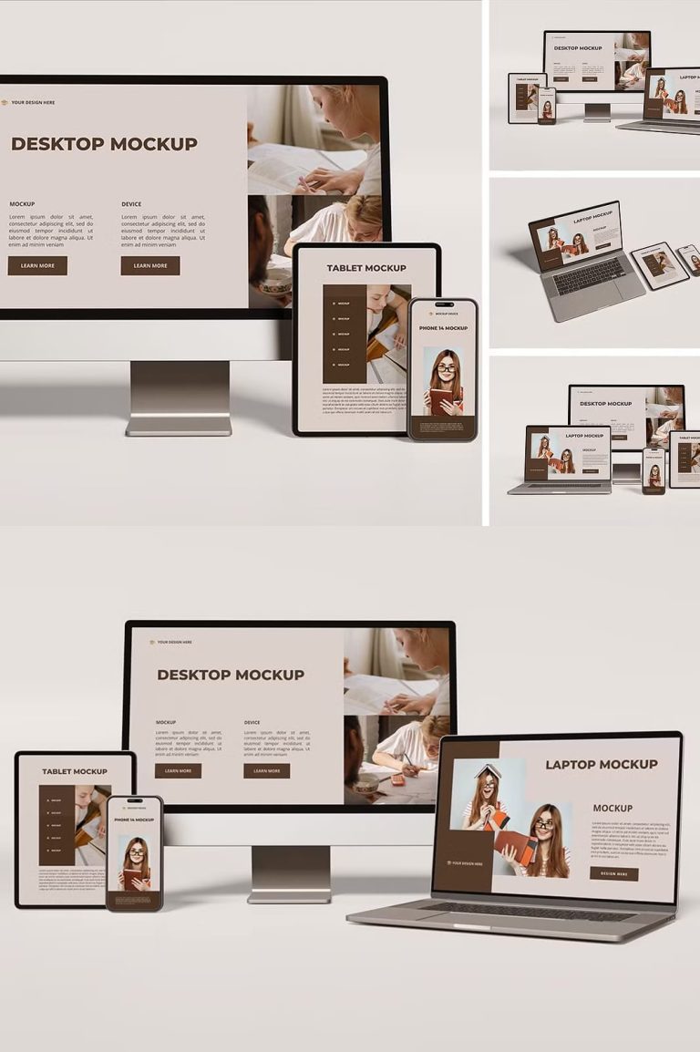 Responsive Multi Device Mockup - The Danny - Mockup Design Resources