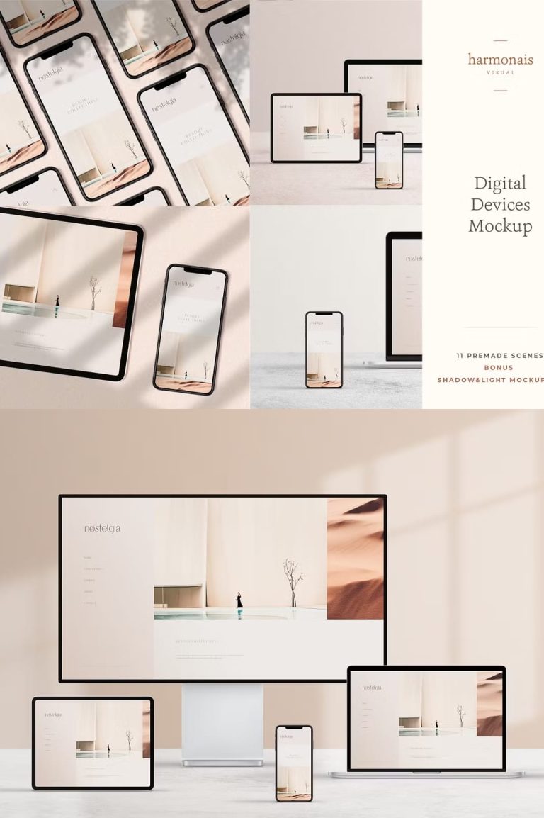 Digital Devices Mockup - The Danny - Mockup Design Resources