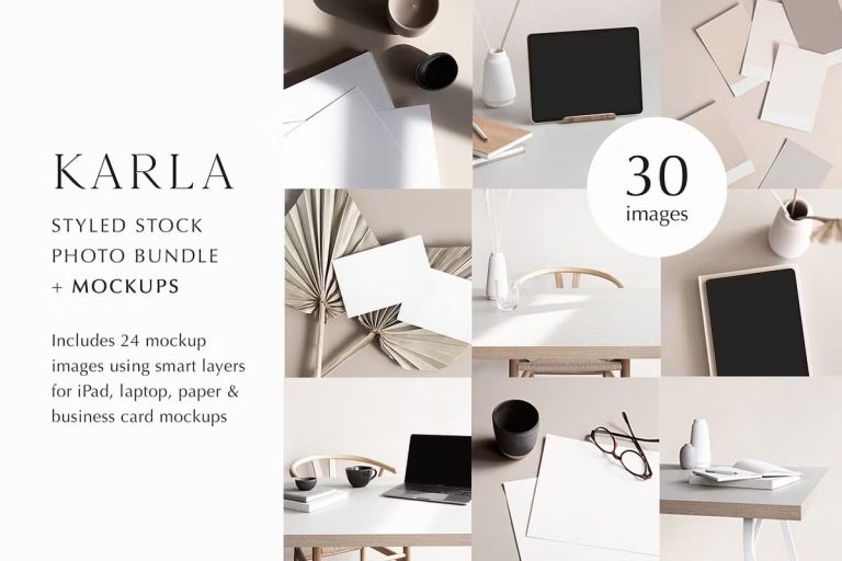 Karla Photo Mockup Bundle - The Danny - Mockup Design Resources