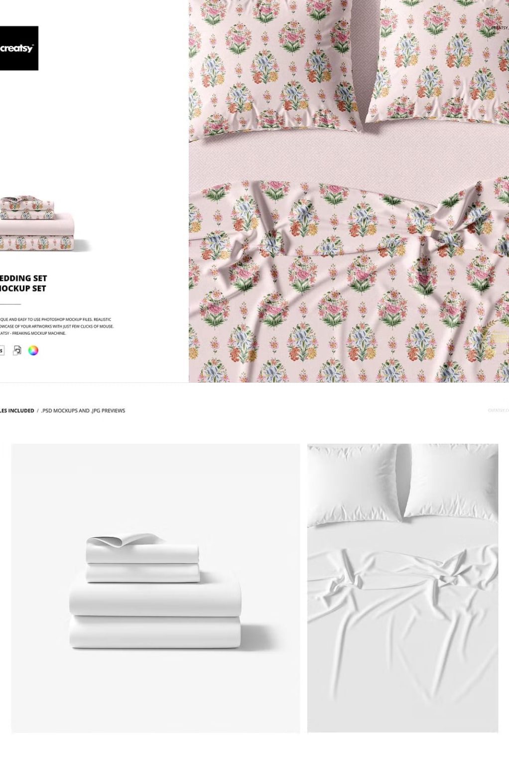 Bedding Set Mockup Set - The Danny - Mockup Design Resources