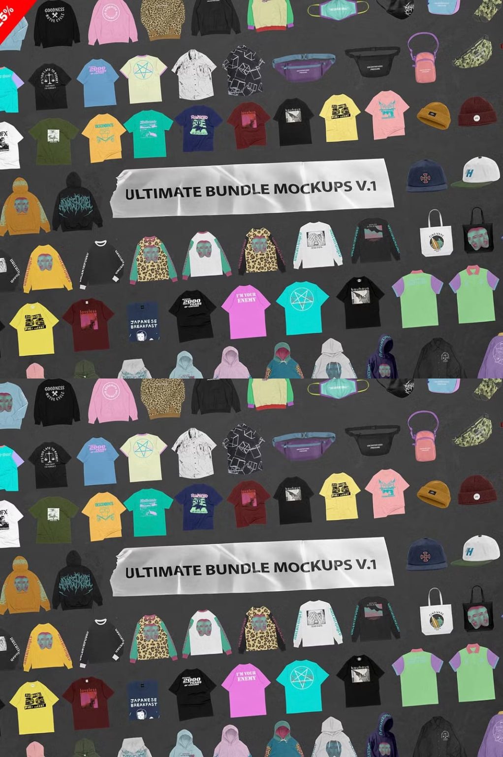 Ultimate Bundle Mockups V.1 - The Danny - Mockup Design Resources