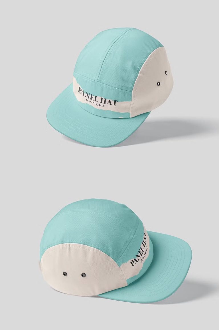 5 Panel Hat Mockups - The Danny - Mockup Design Resources