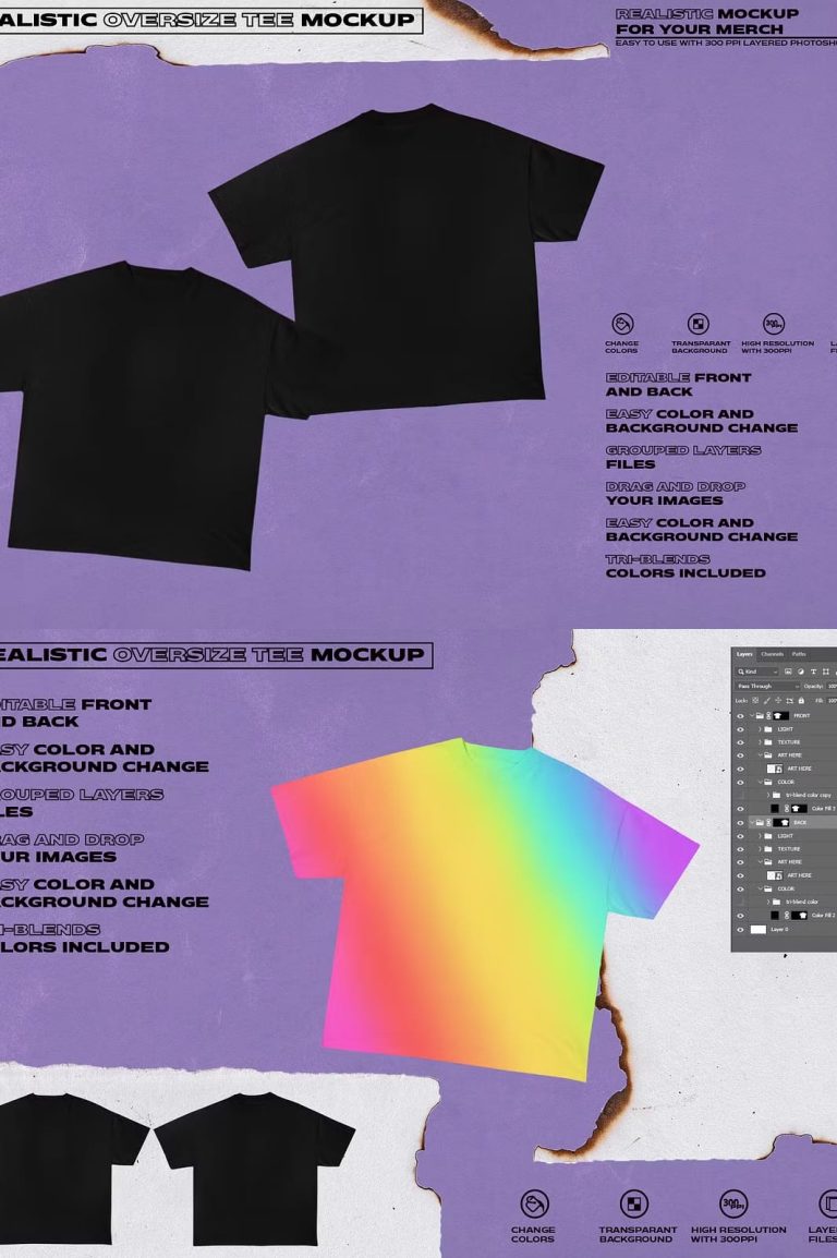 Oversize Tee Mockup - The Danny - Mockup Design Resources