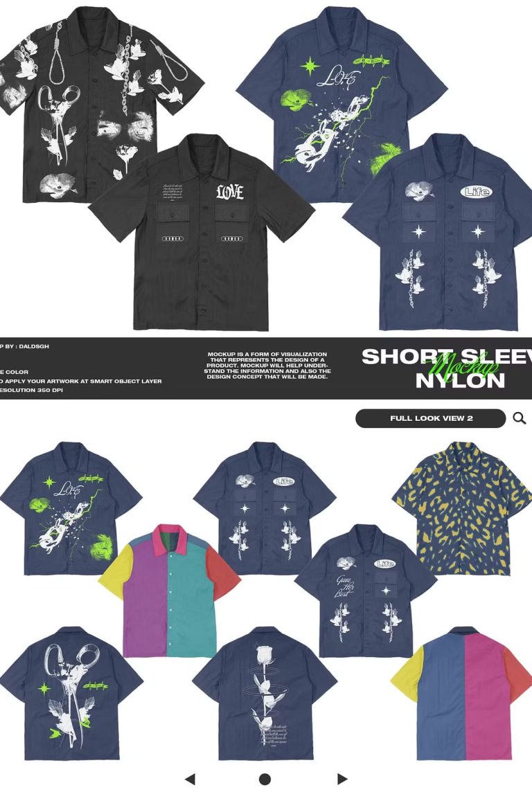 Short Sleeve Nylon - Mockup - The Danny - Mockup Design Resources