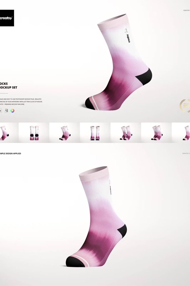 Socks Mockup Set - The Danny - Mockup Design Resources