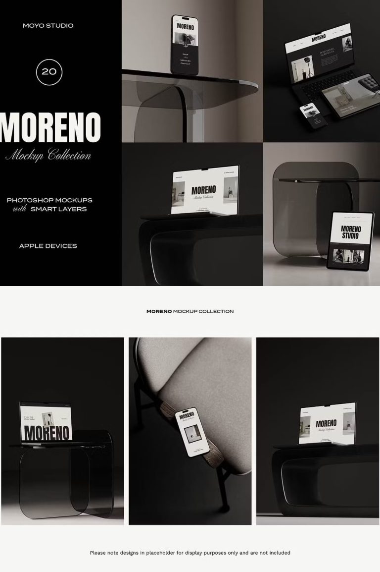 20 MacBook, iPhone, iPad Mockups - The Danny - Mockup Design Resources