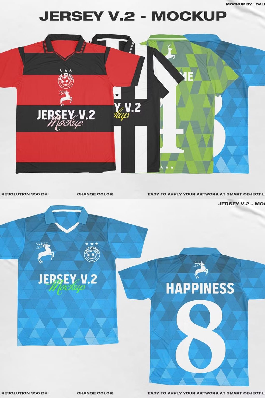 Jersey V.2 - Mockup - The Danny - Mockup Design Resources