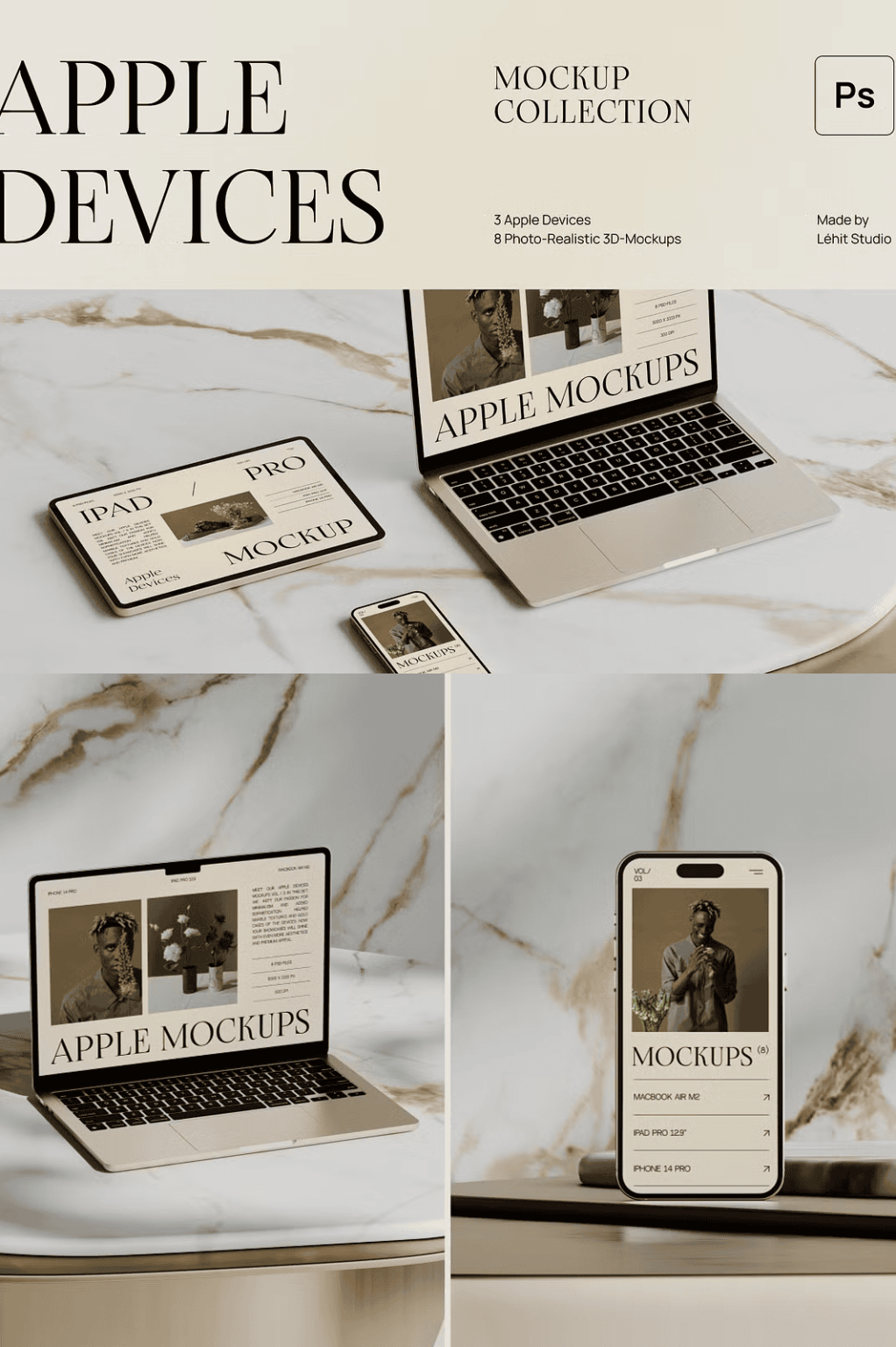 Apple Devices Mockups Vol / 03 - The Danny - Mockup Design Resources