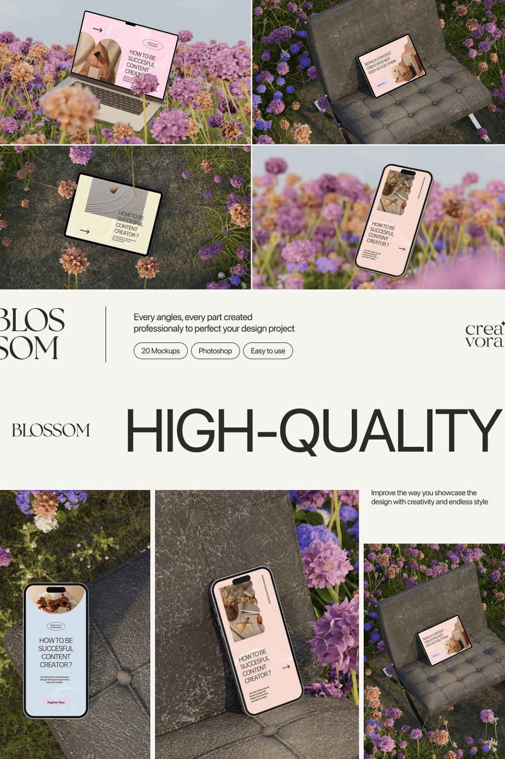 Blossom - Spring Mockup Bundle - The Danny - Mockup Design Resources