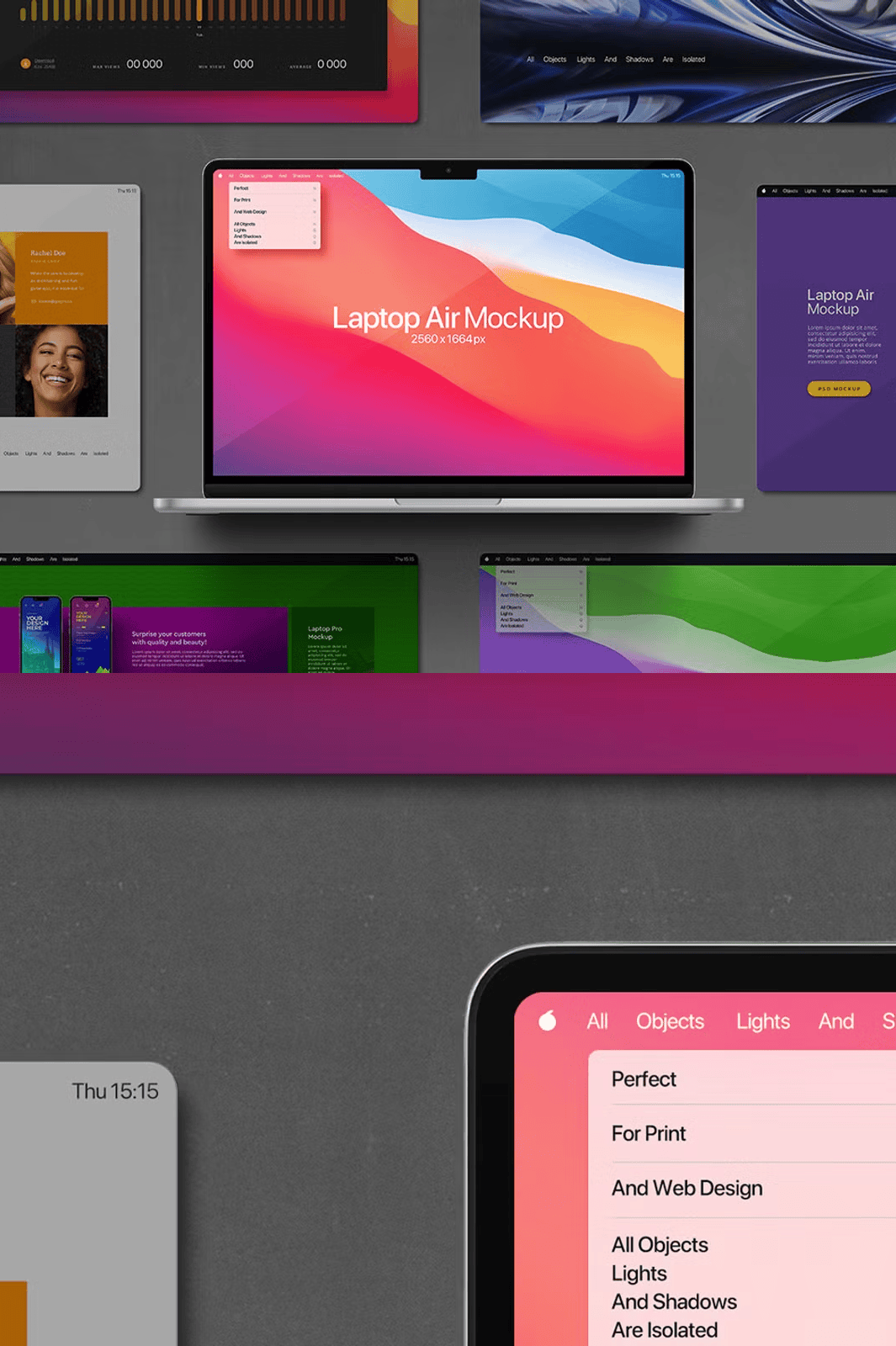 Macbook Air Mockup Presentation - The Danny - Mockup Design Resources