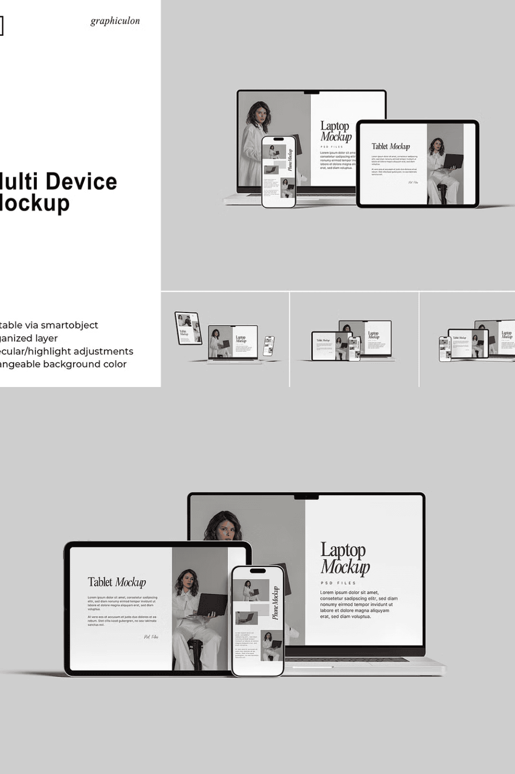 Multi Device Mockup - The Danny - Mockup Design Resources