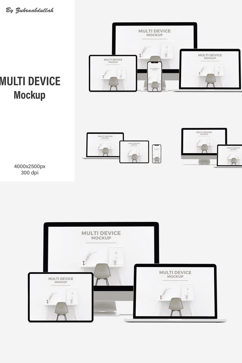 Multi Device Mockup - The Danny - Mockup Design Resources