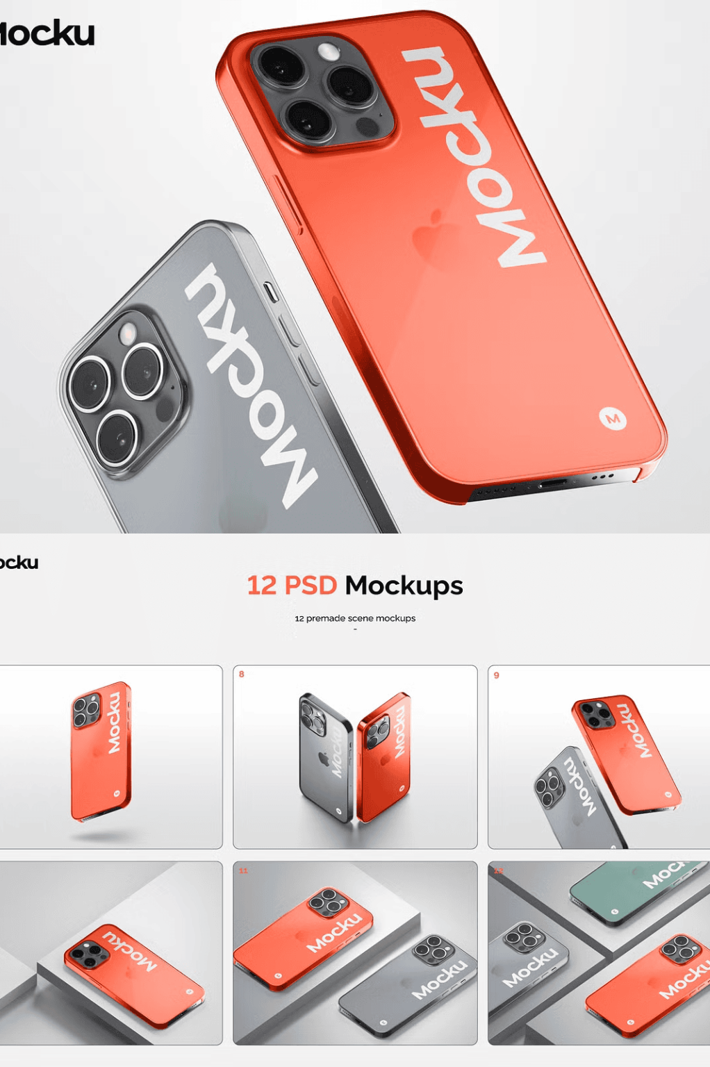 Iphone 14 Pro - Transparent Cases - The Danny - Mockup Design Resources