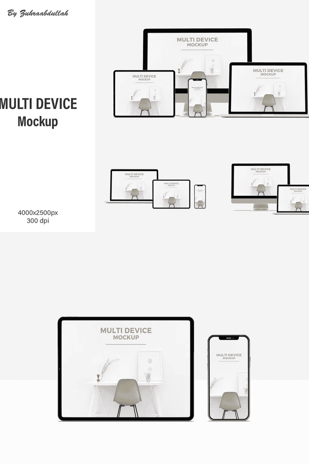 Multi Device Mockup - The Danny - Mockup Design Resources
