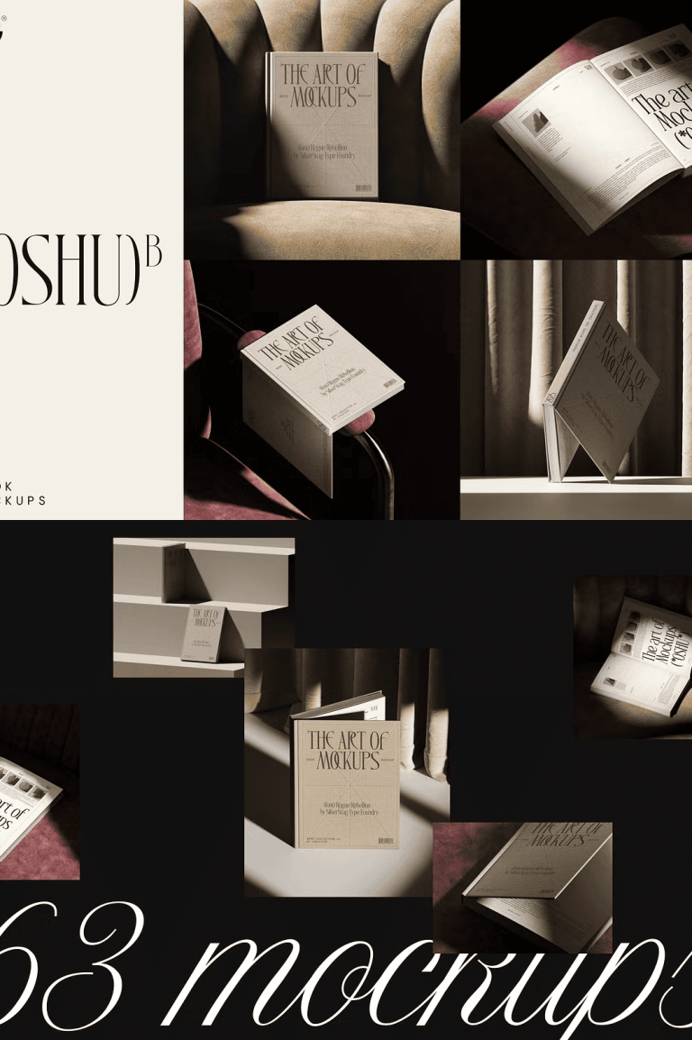 Book mockups V2 (63 PSD) - The Danny - Mockup Design Resources