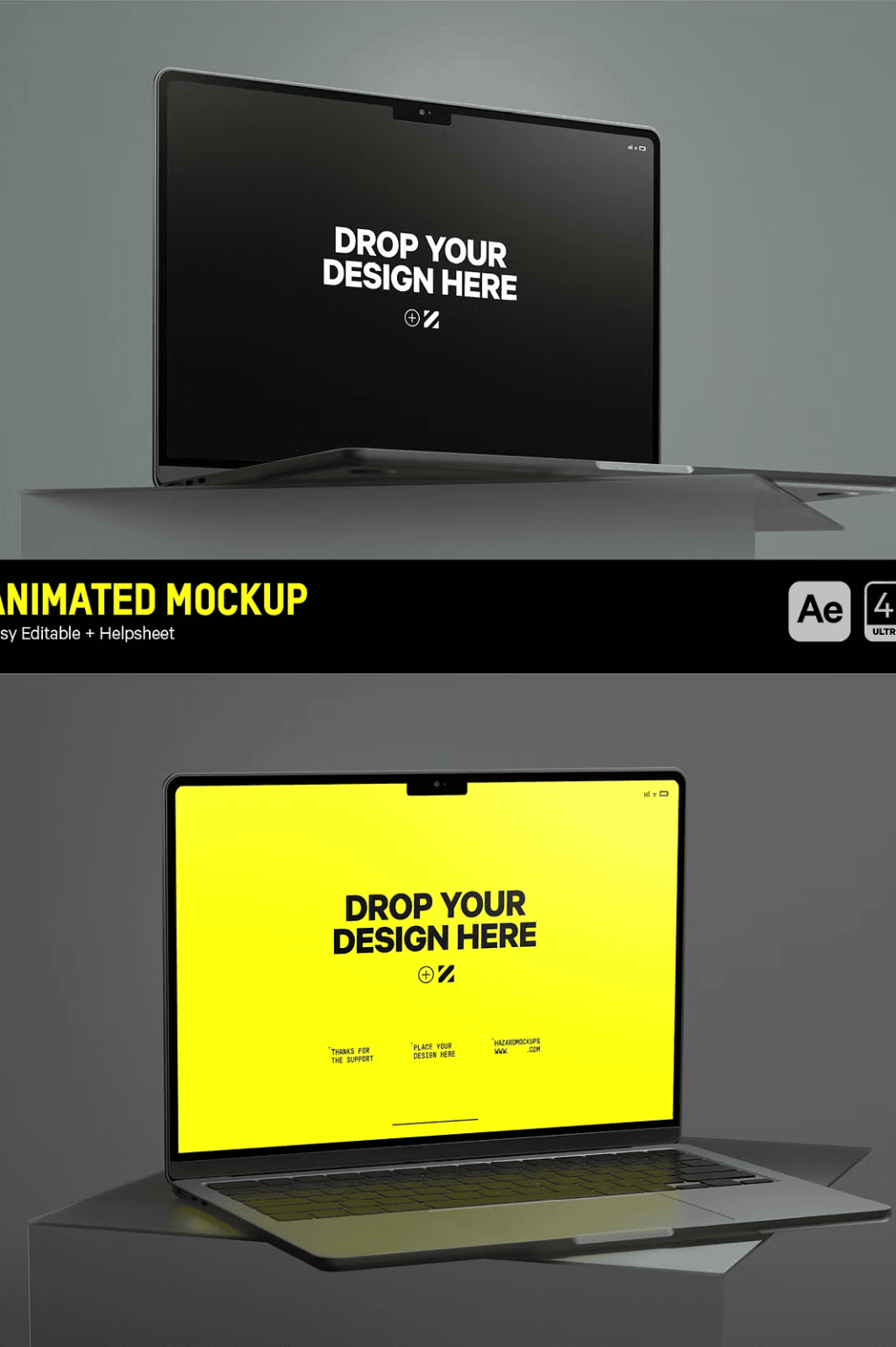 Animated Mockup Macbook Pro - The Danny - Mockup Design Resources