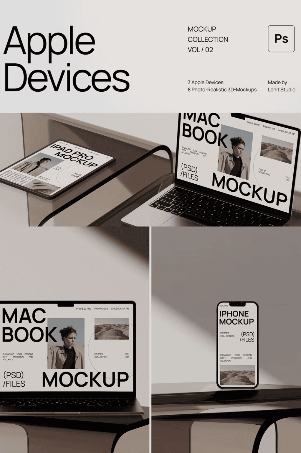 Apple Devices Mockups Vol / 02 - The Danny - Mockup Design Resources
