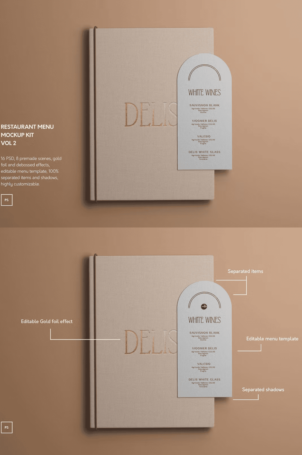Restaurant Menu Mockup 2.0 - The Danny - Mockup Design Resources
