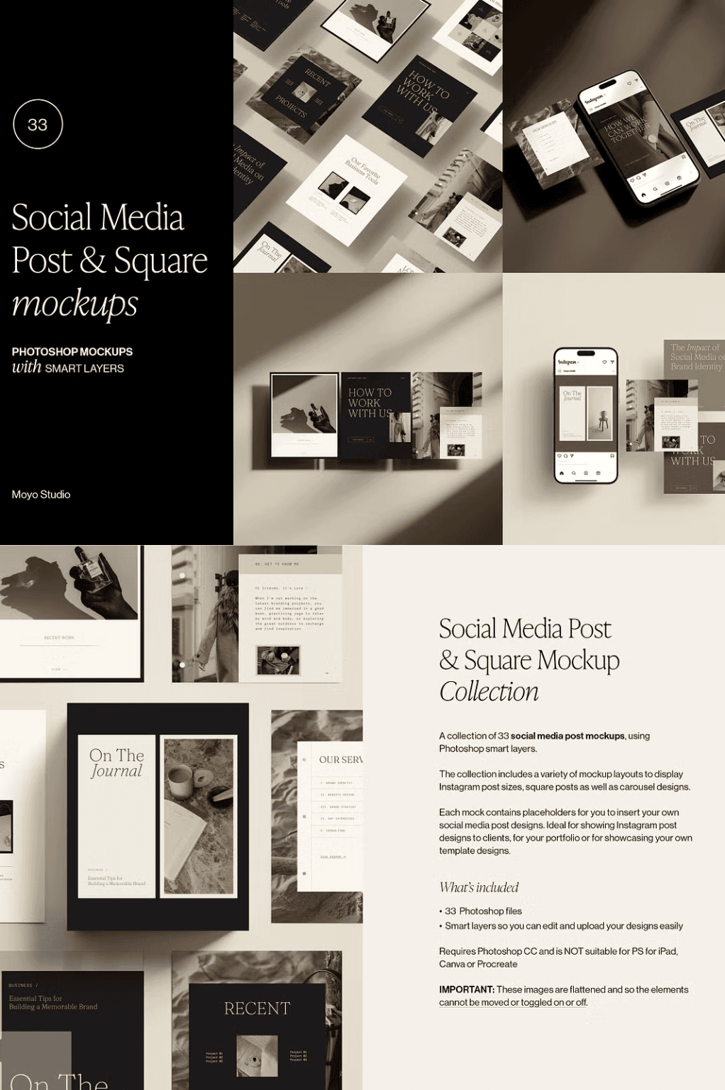 Social Post & Square Mockup Bundle - The Danny - Mockup Design Resources
