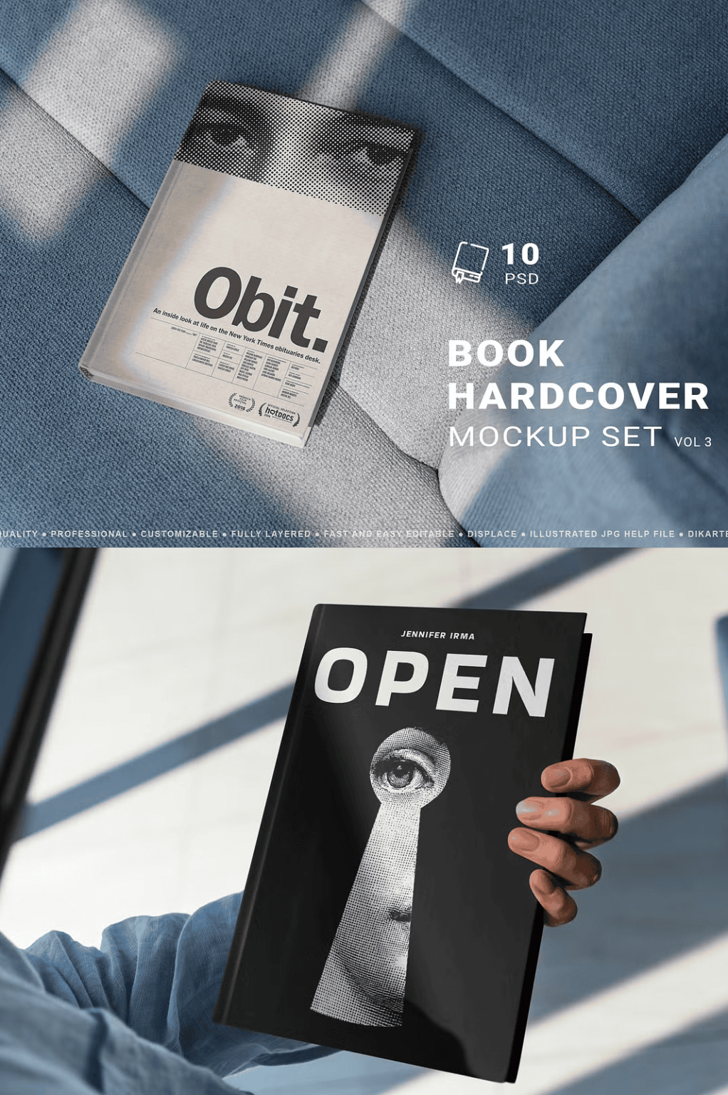 Book HardCover Mockups Vol3 - The Danny - Mockup Design Resources