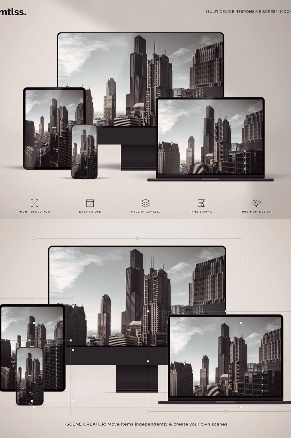 Multi Device Scene Creator +9 Scenes - The Danny - Mockup Design Resources
