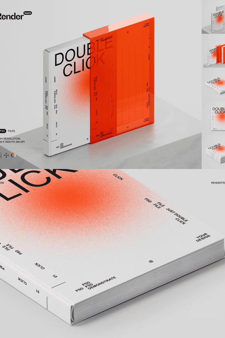 Book Mockup Set - The Danny - Mockup Design Resources