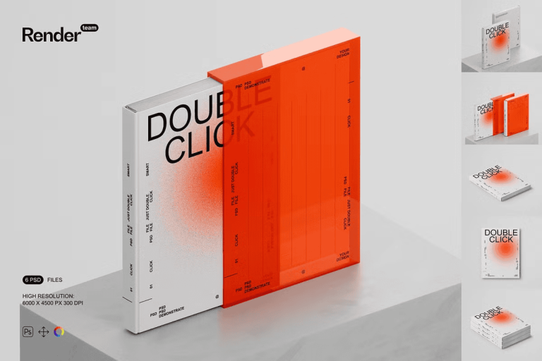 Book Mockup Set - The Danny - Mockup Design Resources