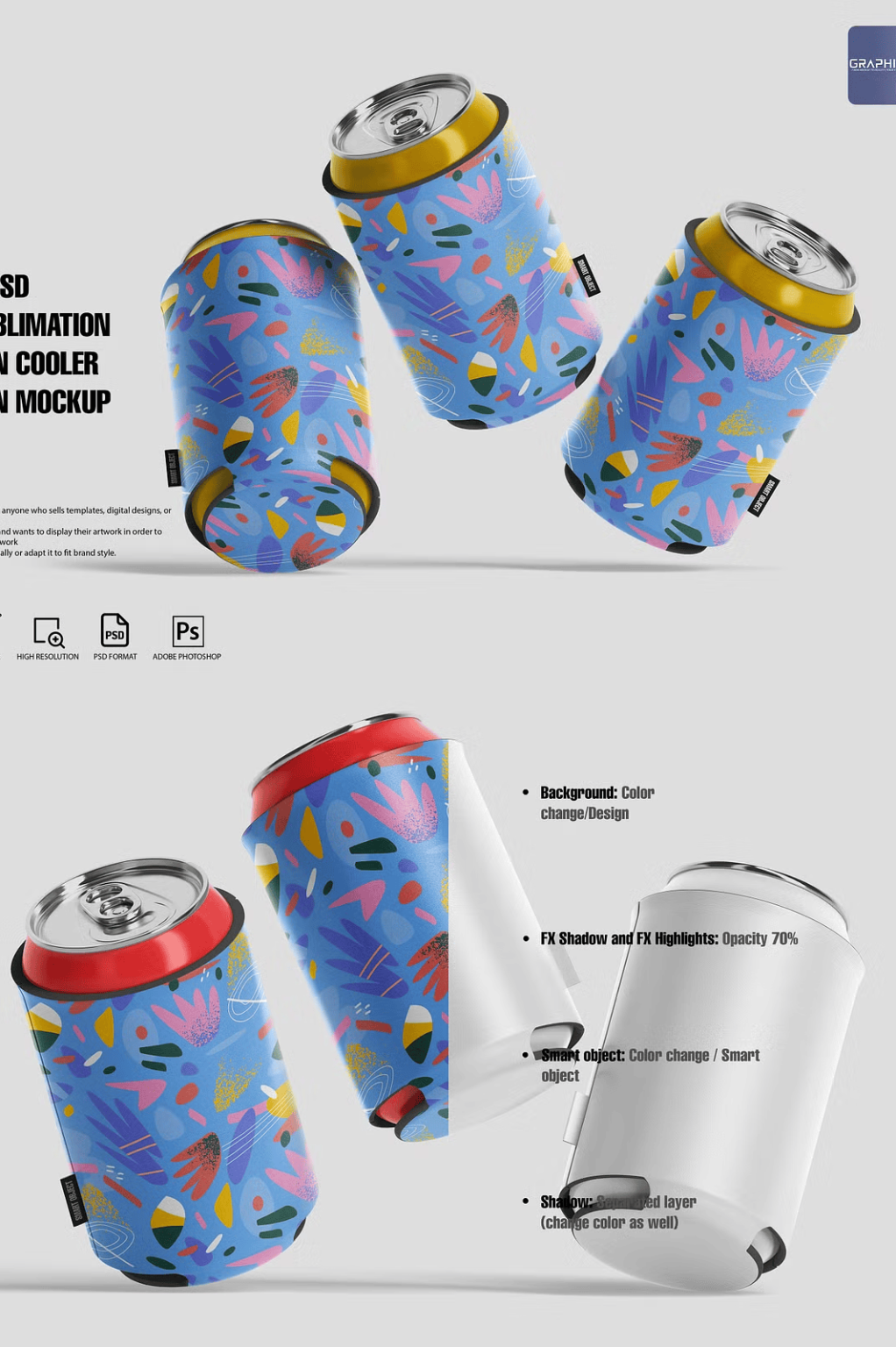 Can Cooler Mockup, Can Mockup Mockup - The Danny - Mockup Design Resources