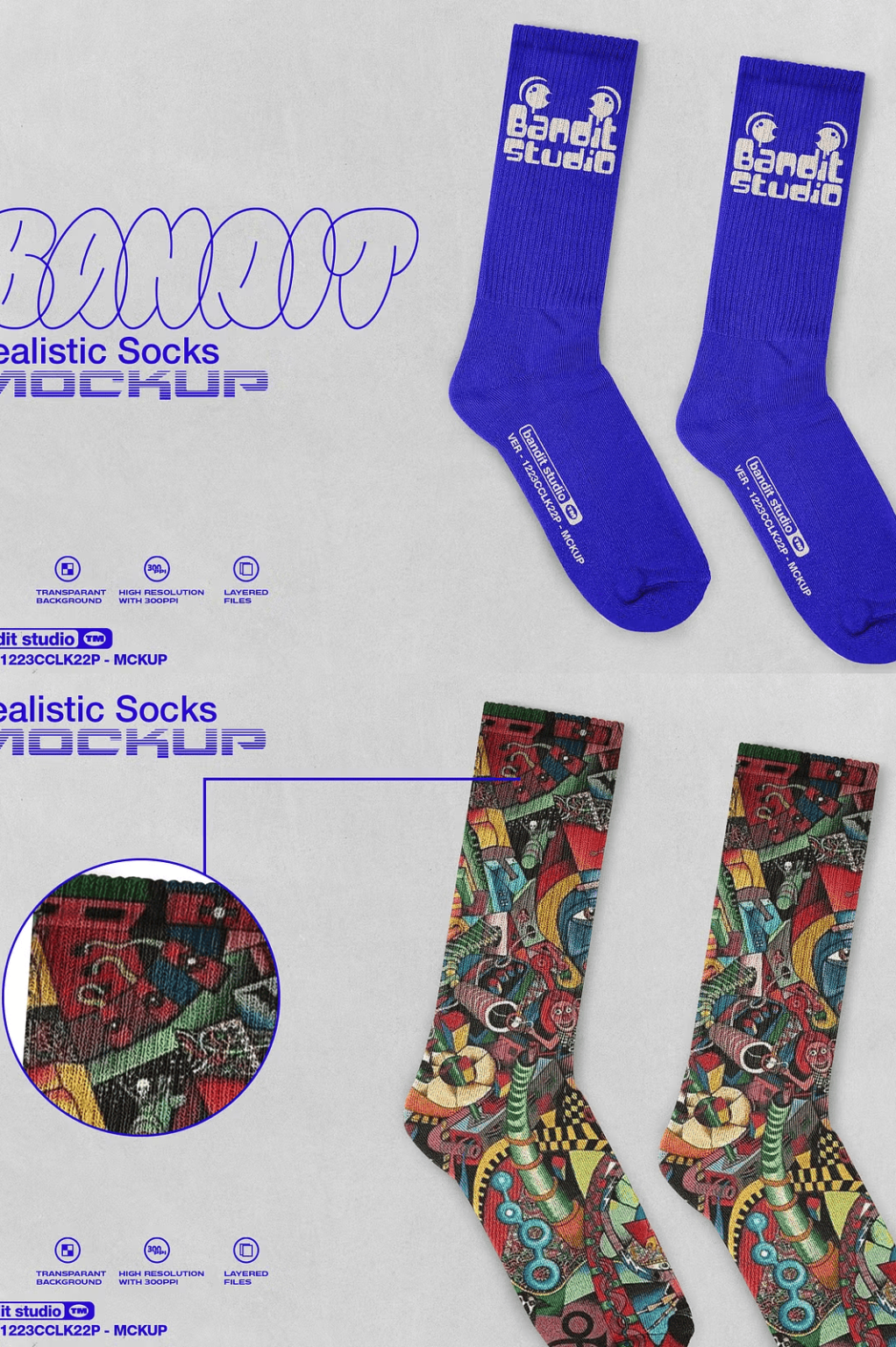 REALISTIC SOCKS MOCKUP - The Danny - Mockup Design Resources