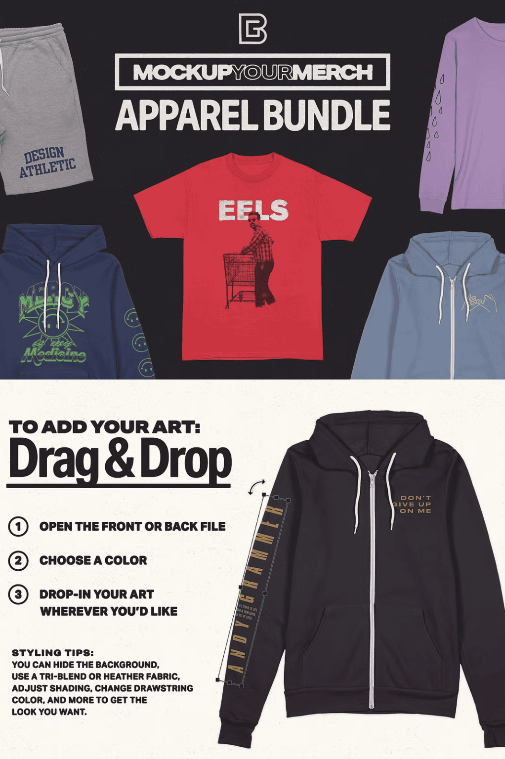 Mockup Your Merch Apparel Bundle - The Danny - Mockup Design Resources