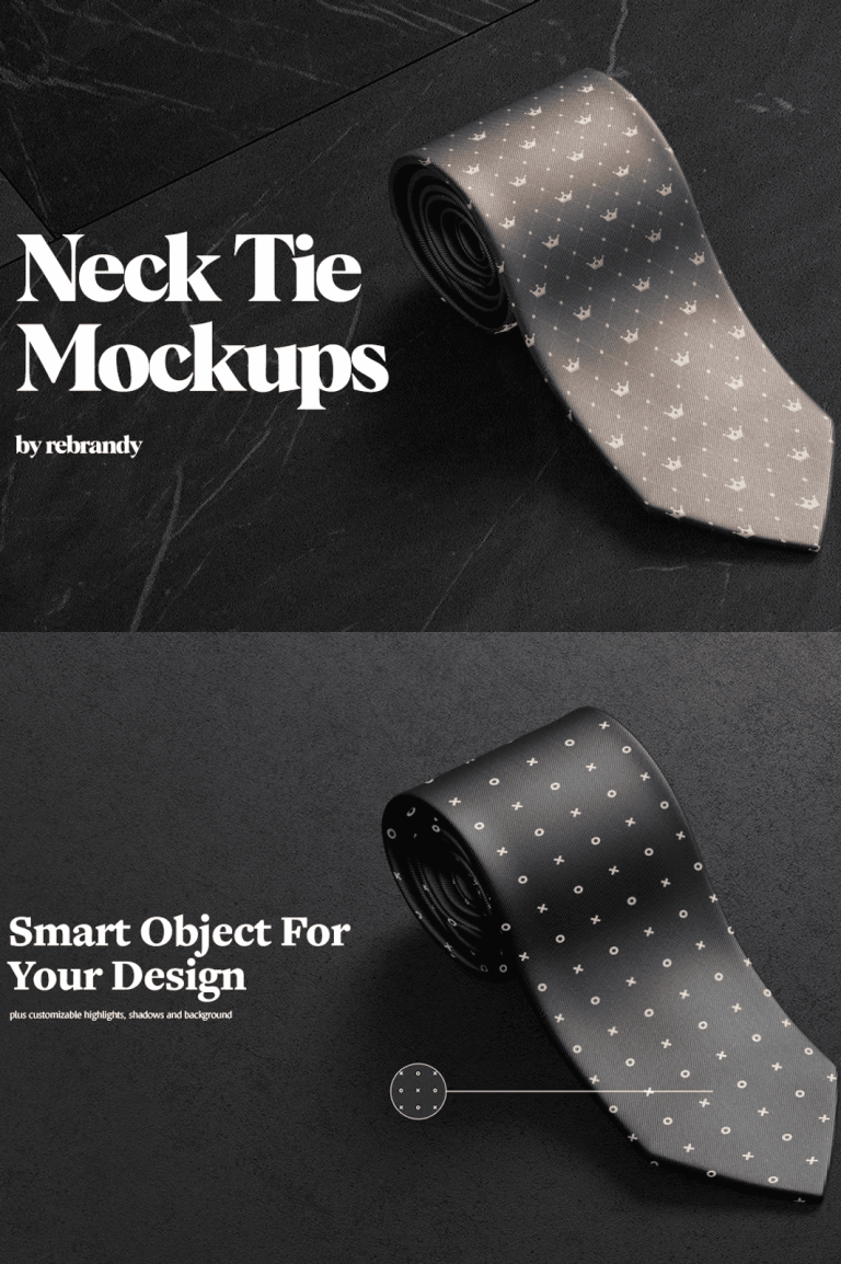 Neck Tie Mockups - The Danny - Mockup Design Resources