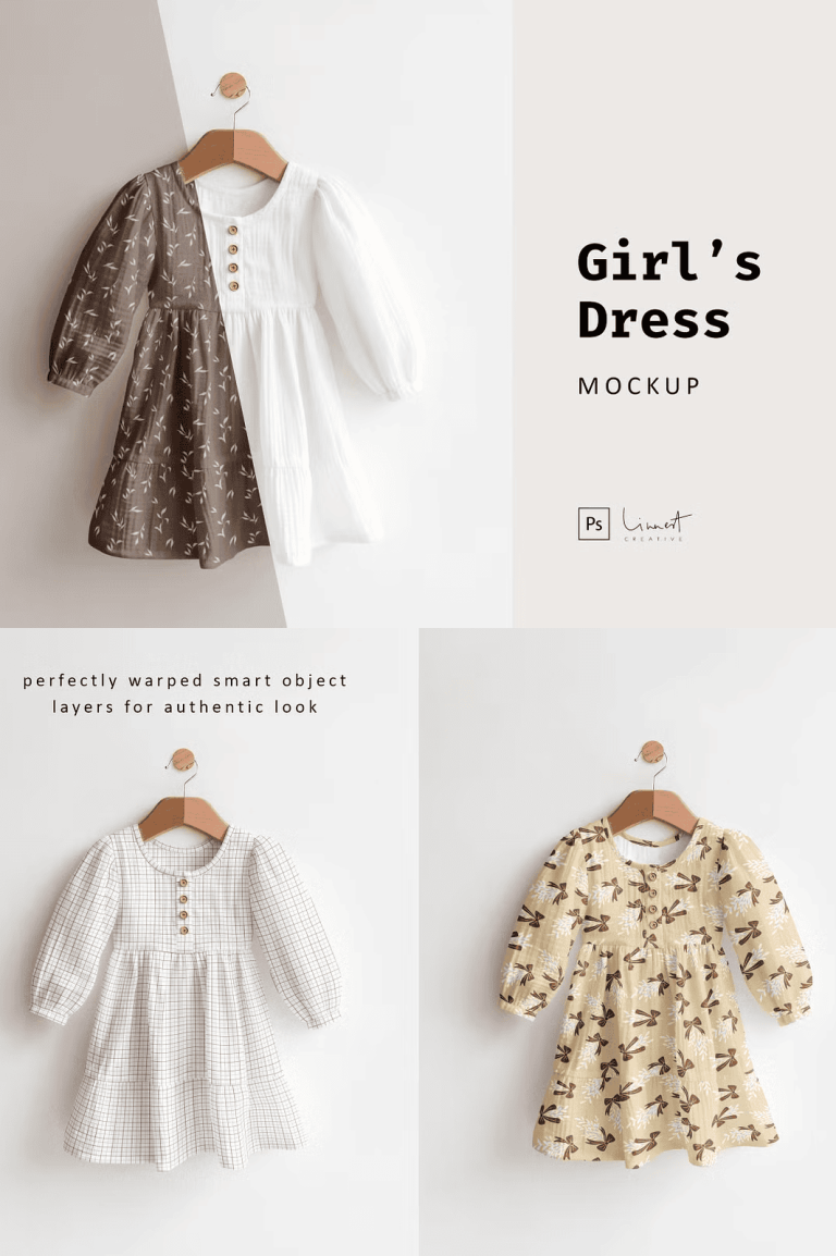 Girl's Dress Mockup - The Danny - Mockup Design Resources